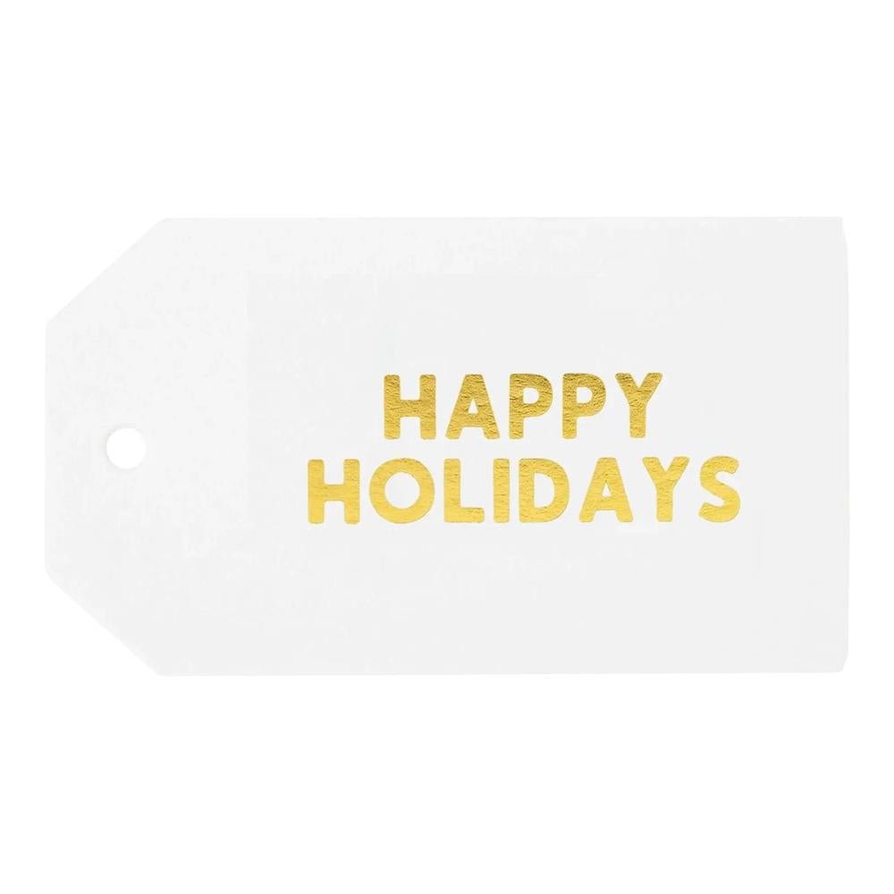 Gold Happy Holidays Gift Tag - Perfect for Any Occasion – The Epicurean ...