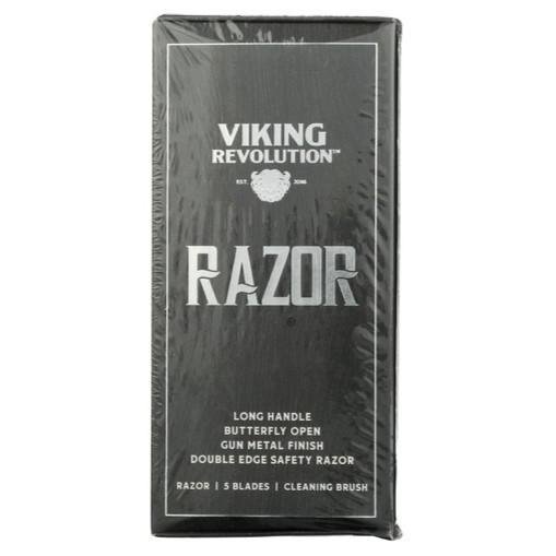 Viking Revolution - Gun Metal Razor w/ 5 Blades - The Epicurean Trader